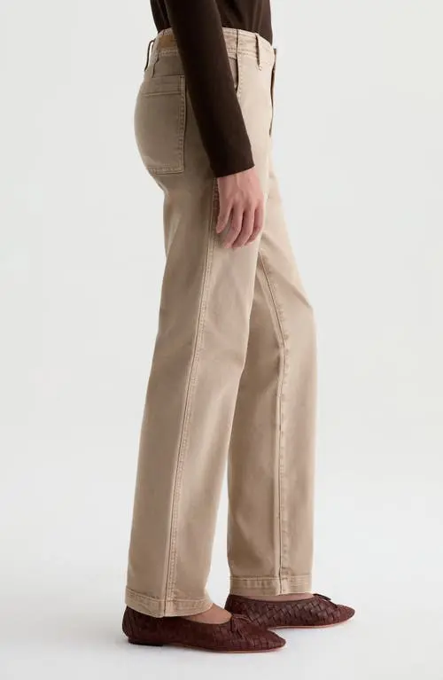 Ag Brinley Mid Rise Straight Leg Trouser Jeans