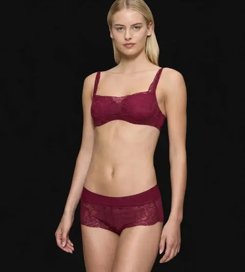 TRIUMPH Body Make-up Illusion Lace Balconette Bra - Woodrose