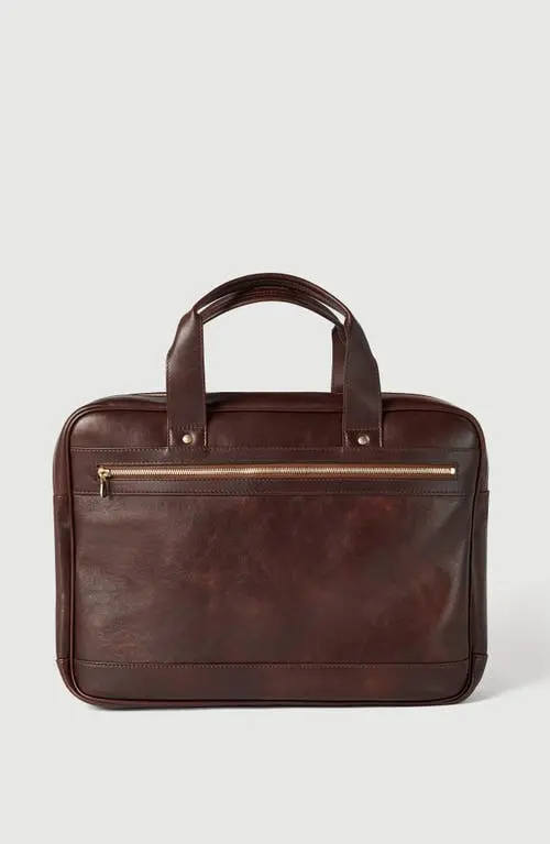 Brunello Cucinelli Calfskin Briefcase With Zipper