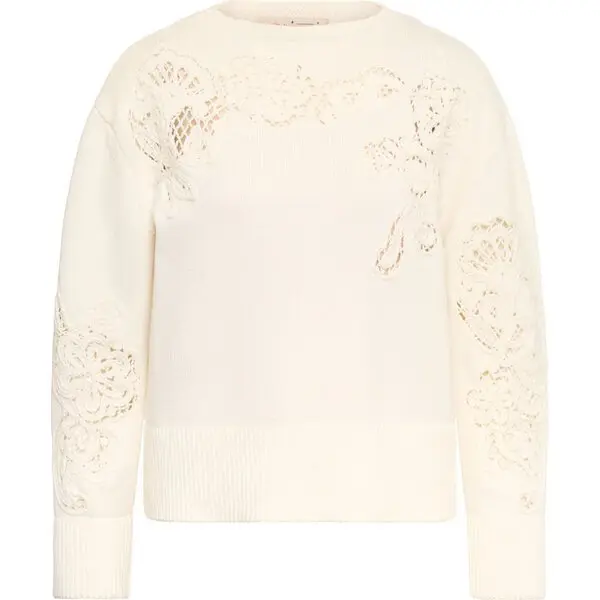 MAISON COMMON Cotton Pullover With Embroidery - White