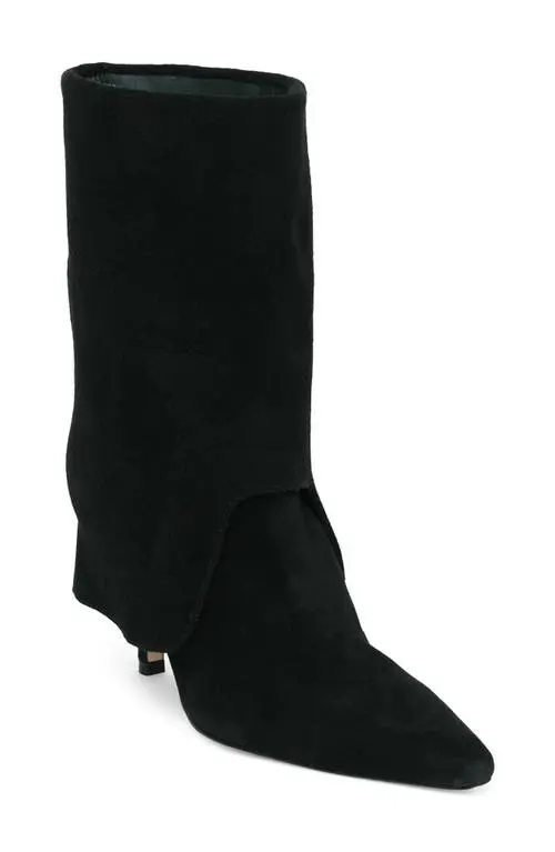 Cinq À Sept Anita Foldover Pointed Toe Suede Bootie