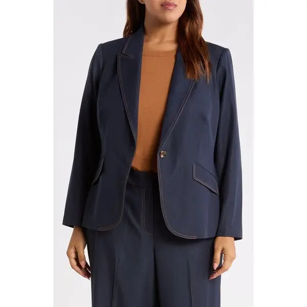 TAHARI ASL Denim Blazer - Dark Denim