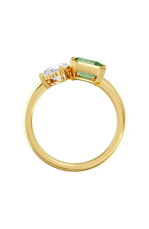 EVERLEE Toi Et Moi Ring With Emerald And Diamonds In 14k
