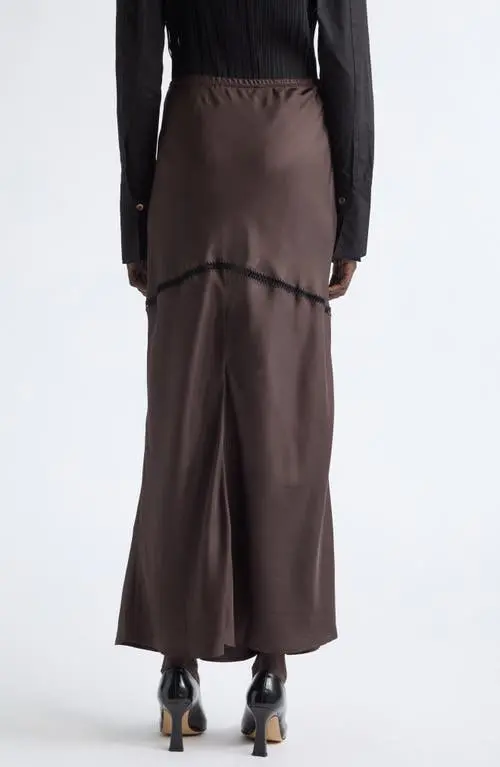 DIOTIMA Orisha Embroidered Silk Maxi Skirt - Molasses