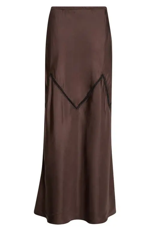 DIOTIMA Orisha Embroidered Silk Maxi Skirt - Molasses