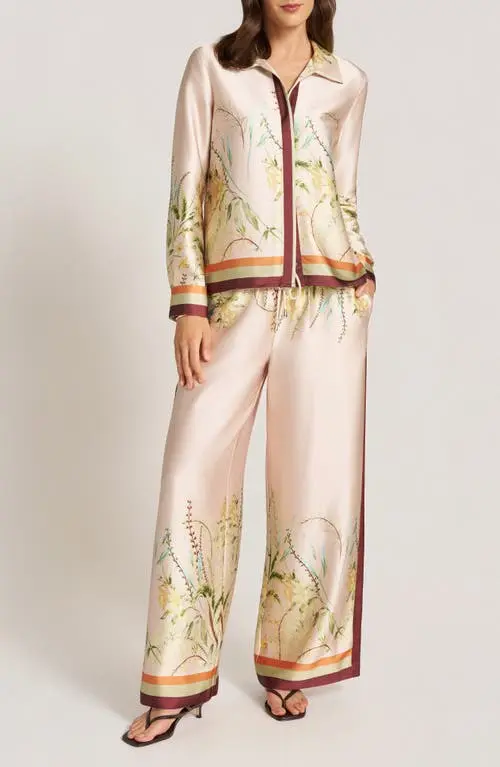 Matty M. Palmera Botanical Print Button-down Shirt