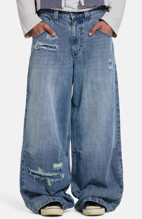 JADED LONDON Usa Flag Appliqué Low Rise Colossus Jeans - Denim