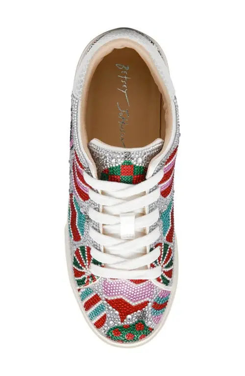 Betsey Johnson Callie Embellished Lace-up Sneakers