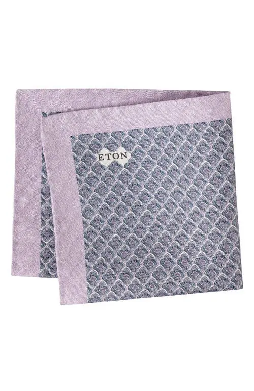 Eton Geometric Silk Oxford Pocket Square