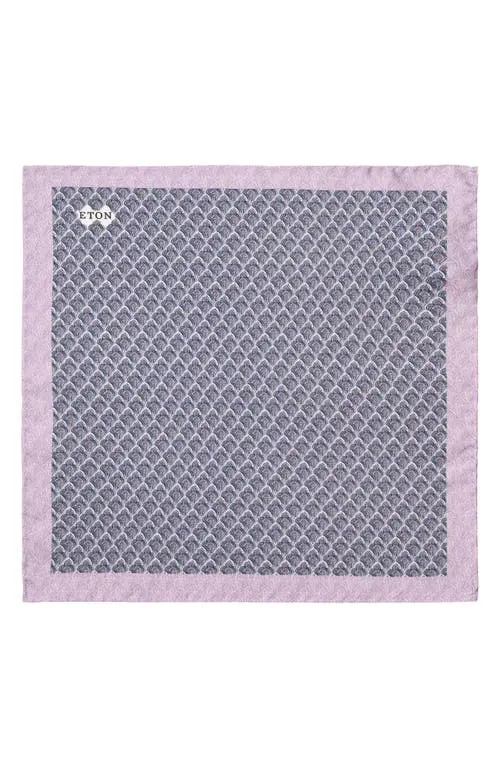Eton Geometric Silk Oxford Pocket Square