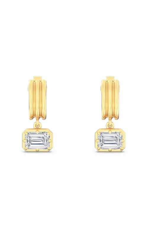 EVERLEE Emerald Aura Drop Earrings With Lab Diamonds In 14k Gold - 2.00ctw