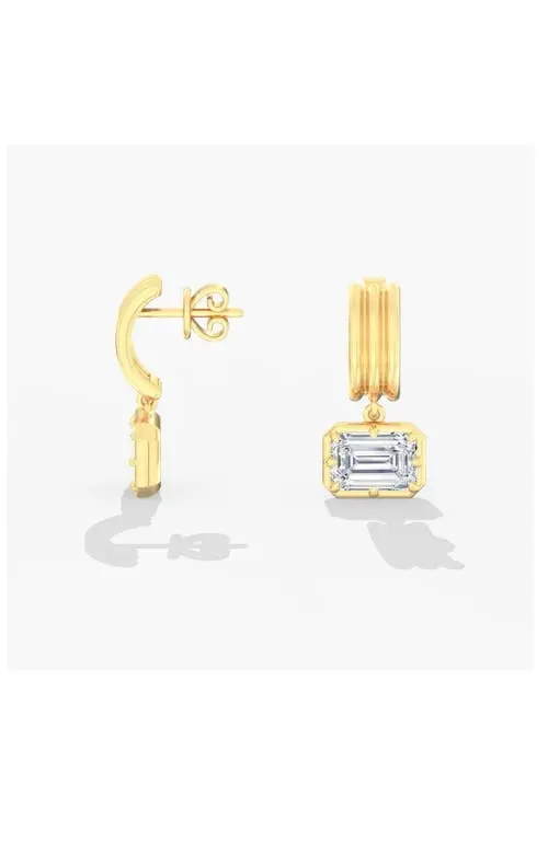 EVERLEE Emerald Aura Drop Earrings With Lab Diamonds In 14k Gold - 4.00ctw