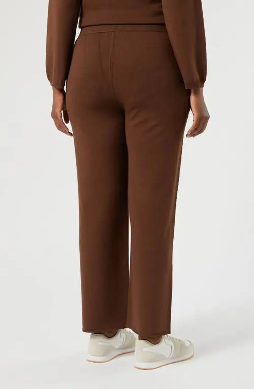Marina Rinaldi Sequin Side Stripe Knit Wide Leg Trousers
