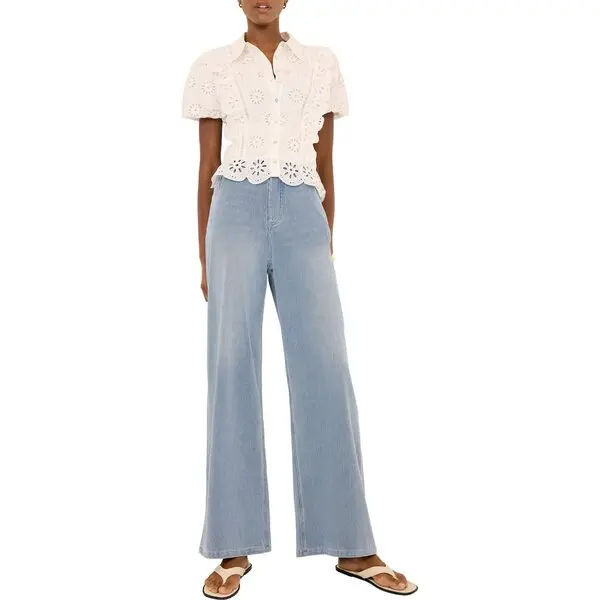 Mint Velvet Stretch Denim Wide Leg Travel Jeans
