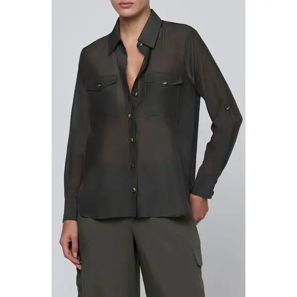 L'Agence Pearson Cotton And Silk Shirt