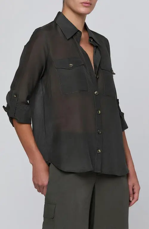 L'Agence Pearson Cotton And Silk Shirt