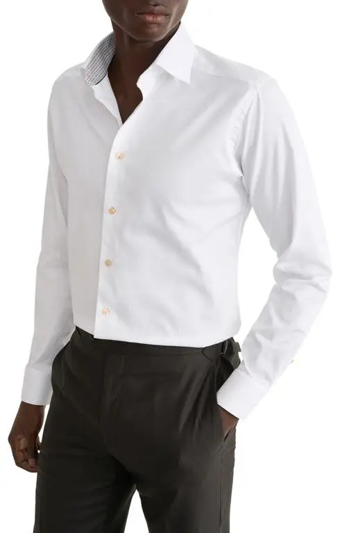 Eton Contemporary Fit Geometric Detail Shirt