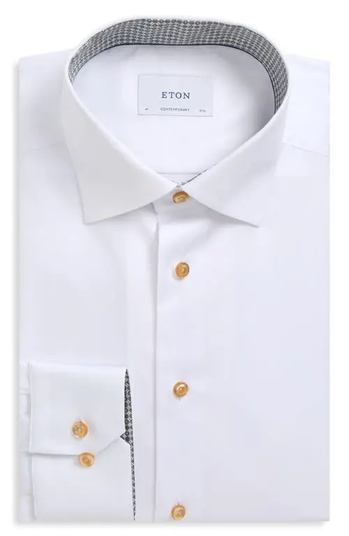 Eton Contemporary Fit Geometric Detail Shirt