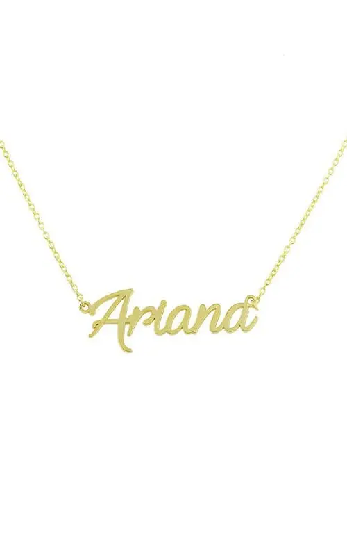 THE SIS KISS Custom Cursive Nameplate Necklace - Gold