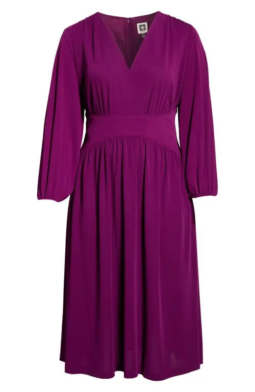 Anne Klein Blouson Sleeve Midi Dress
