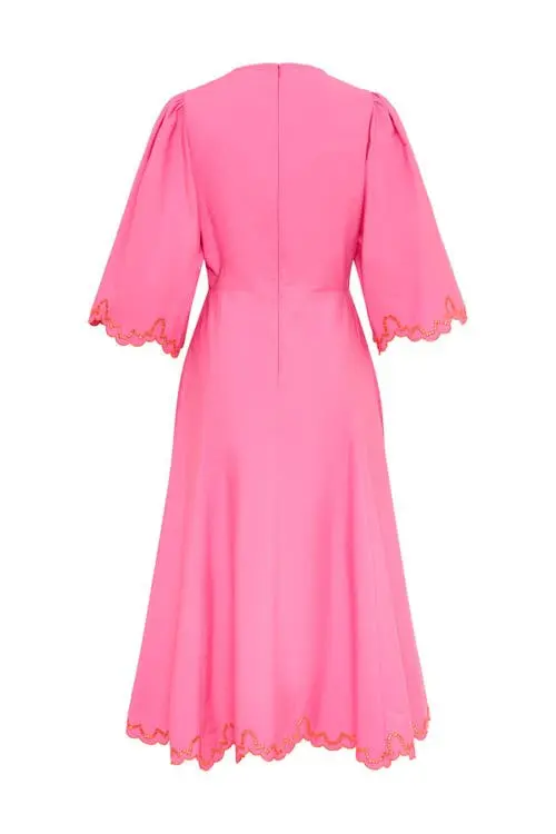 MAISON COMMON Embroidered Poplin Dress