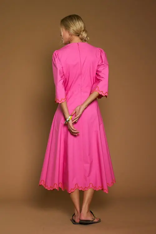 MAISON COMMON Embroidered Poplin Dress