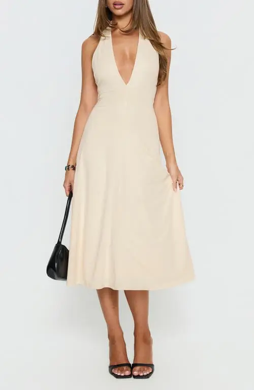 Princess Polly Morganne Plunge Halter Midi Dress