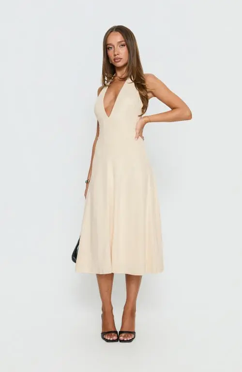 Princess Polly Morganne Plunge Halter Midi Dress