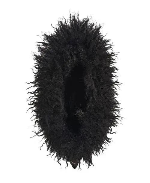 True Religion Faux Fur Trimmed Knee High Boots - Black
