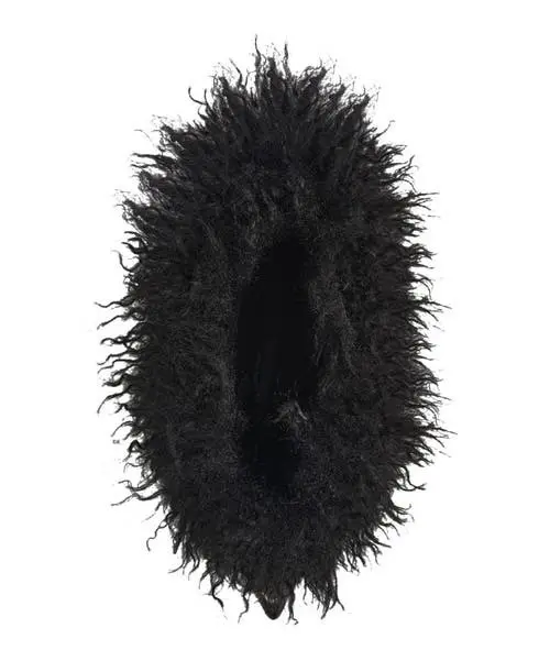 True Religion Faux Fur Trimmed Knee High Boots - Black