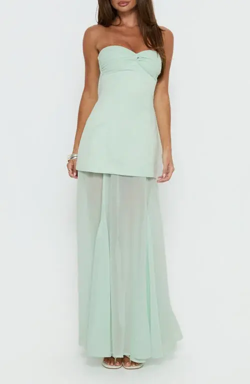 Princess Polly Strapless Chiffon Gown