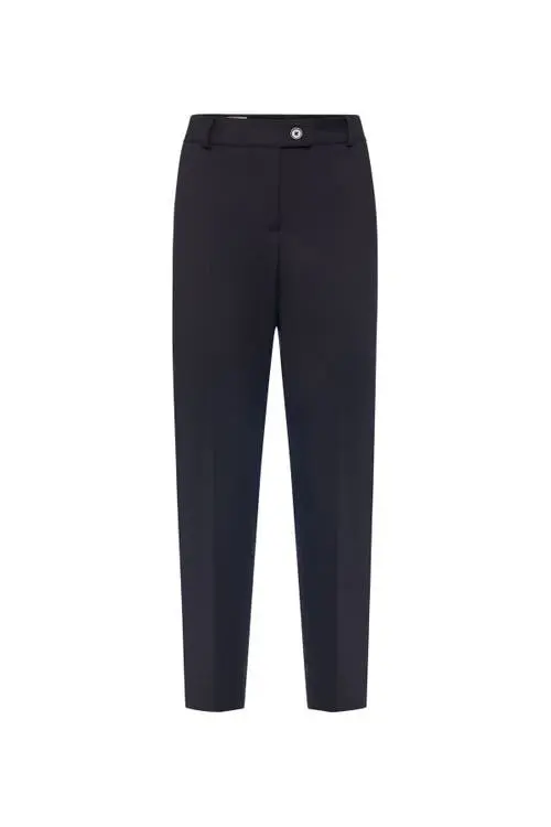 MAISON COMMON Signature Essential Straight Cotton Stretch Pant - Black