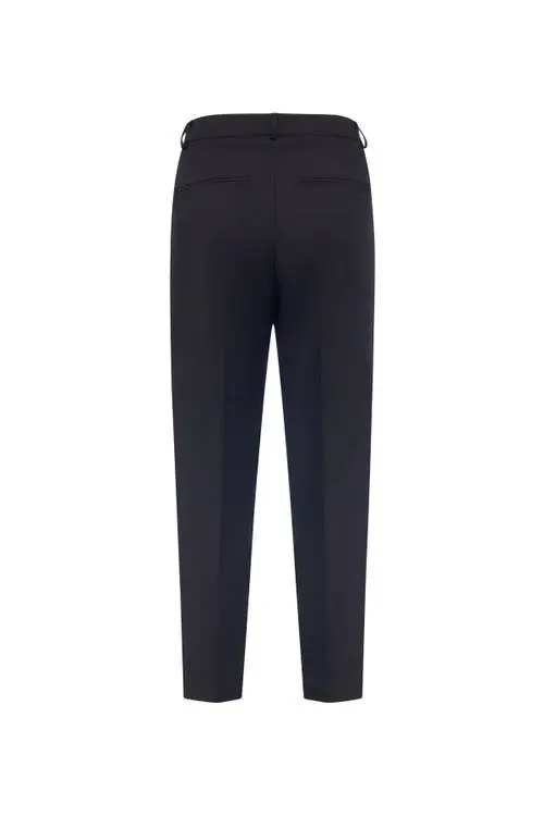 MAISON COMMON Signature Essential Straight Cotton Stretch Pant - Black
