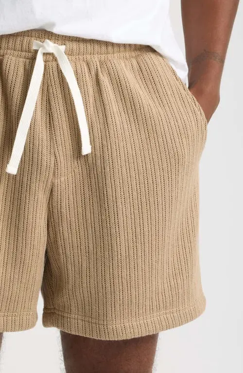 RIZORT Hunter Knit Drawstring Shorts - Sand