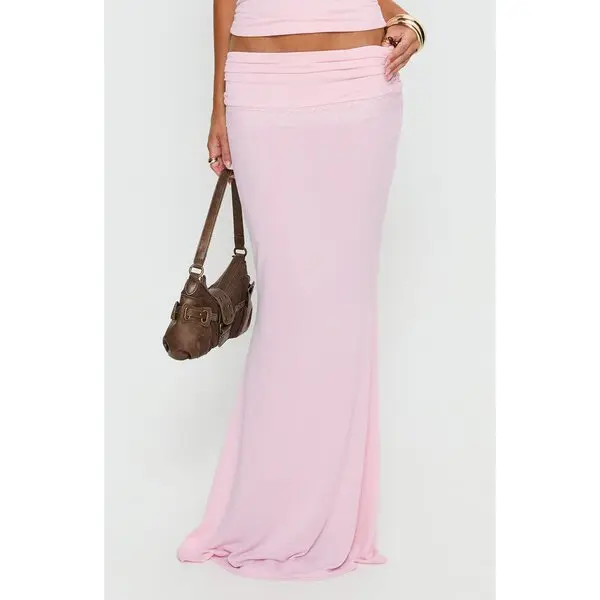 Princess Polly Zespri Lace Trim Jersey Maxi Skirt