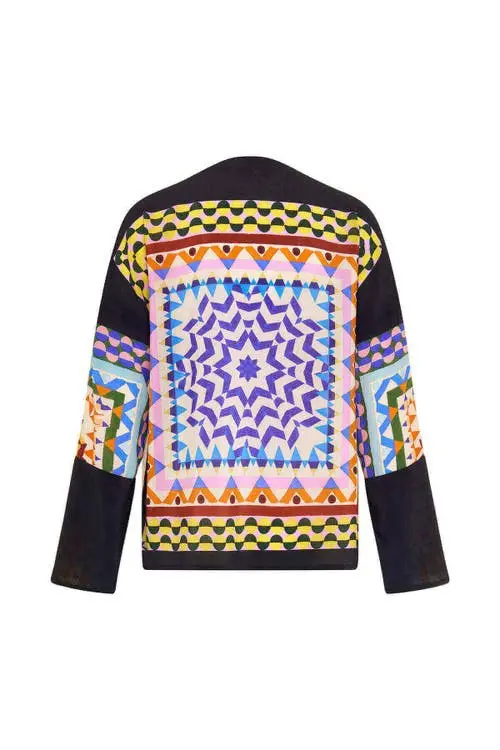 MAISON COMMON Printed Silk Tunic