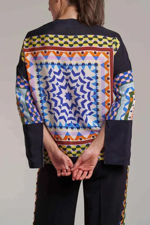 MAISON COMMON Printed Silk Tunic