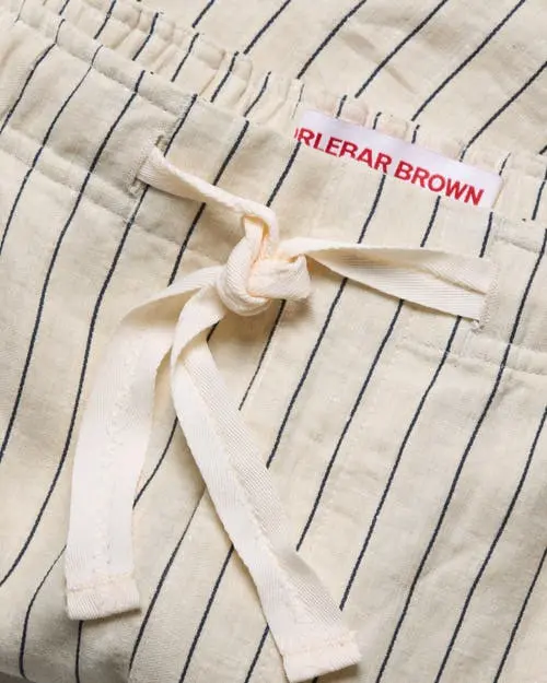 Orlebar Brown Relaxed Fit Pinstriped Linen Shorts