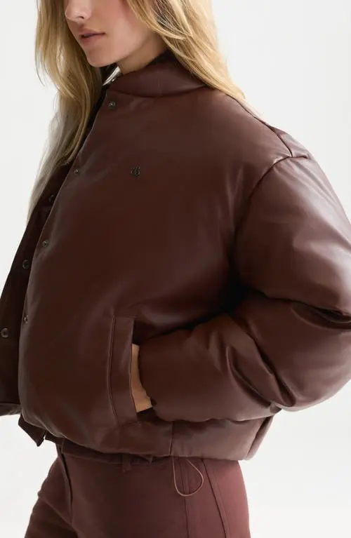 Scotch & Soda Faux Leather Puffer Jacket