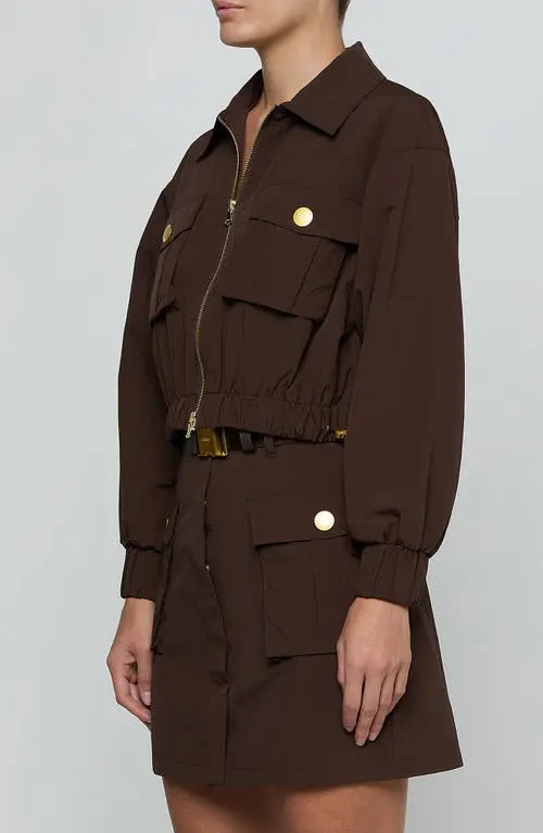 L'Agence Kade Cargo Pocket Cropped Windbreaker