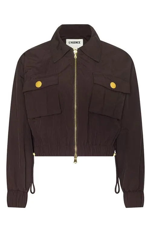 L'Agence Kade Cargo Pocket Cropped Windbreaker
