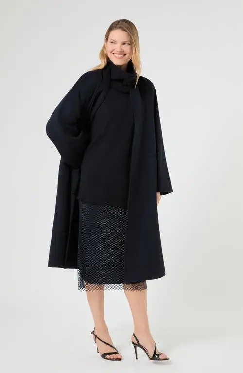 Marina Rinaldi Cashmere Sweater With Removable Cowl Neck