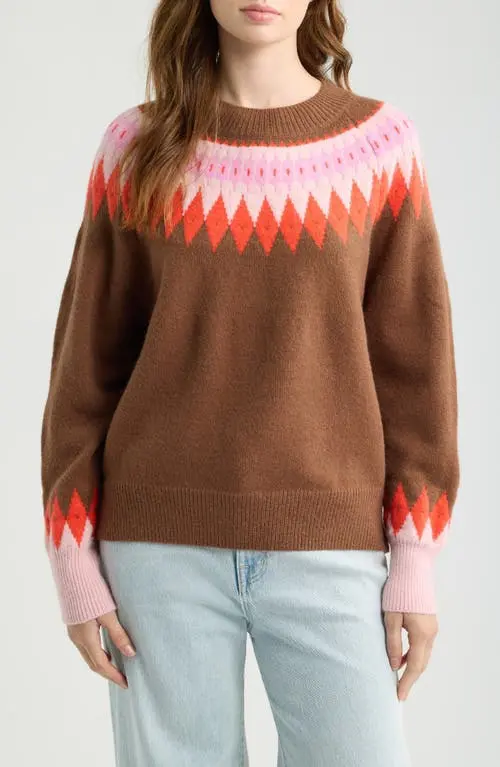 Deluc Rockets Fair Isle Sweater - Multicolor Brown