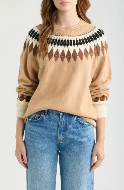 Deluc Rockets Fair Isle Sweater - Multicolor Ecru