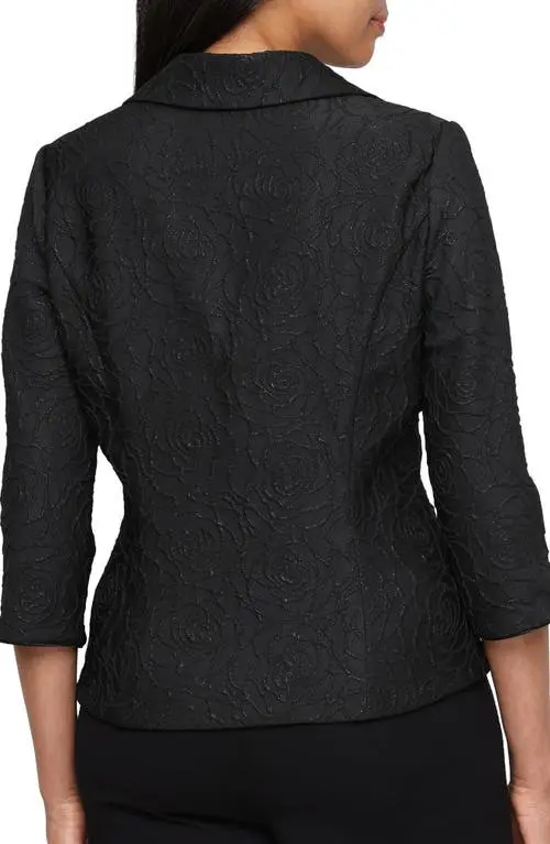 Alex Evenings Textured Jacquard Jacket