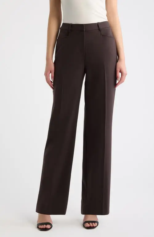 TAHARI ASL Birdseye Straight Leg Career Pants