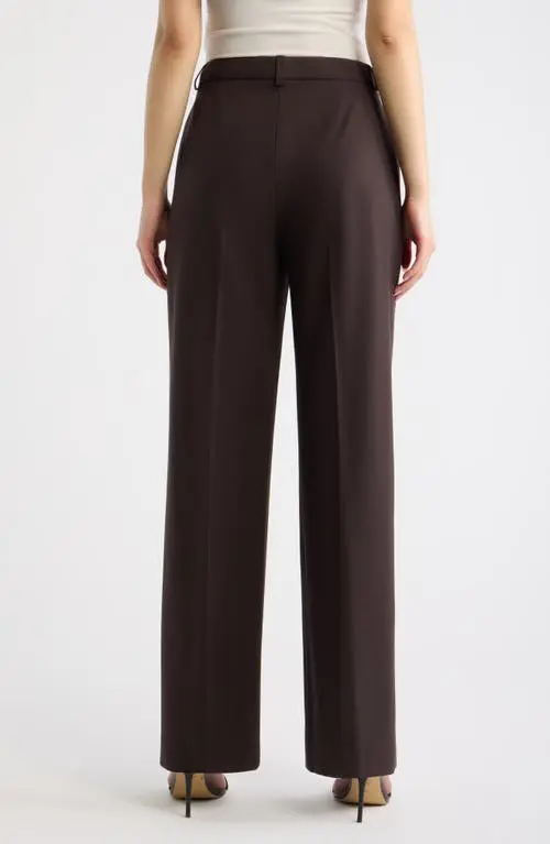 TAHARI ASL Birdseye Straight Leg Career Pants