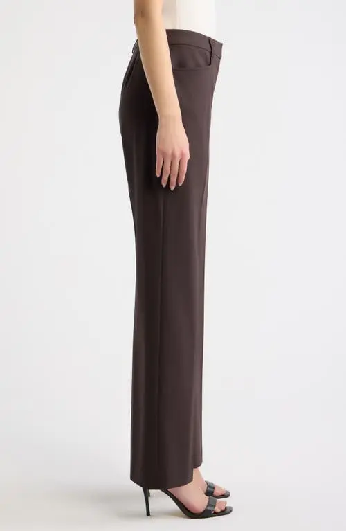 TAHARI ASL Birdseye Straight Leg Career Pants