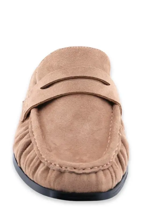 SHU SHOP Tuscany Flat Mule - Tan Suede