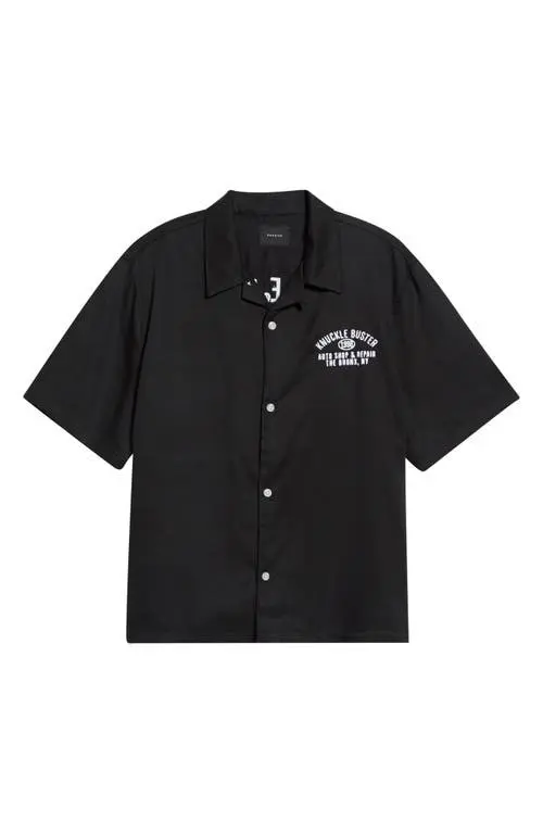 PACSUN Buster Short Sleeve Button-up Camp Shirt